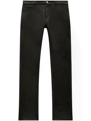 COURREGES Re-edition Vinyl Straight Trousers - Black