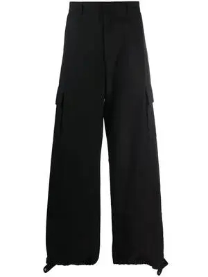 Off-White Wide-leg Wool Blend Cargo Trousers