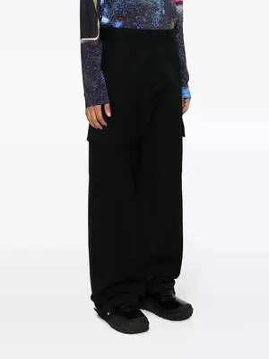 Off-White Wide-leg Wool Blend Cargo Trousers
