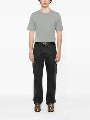 Saint Laurent Logo-detail T-shirt - Grey