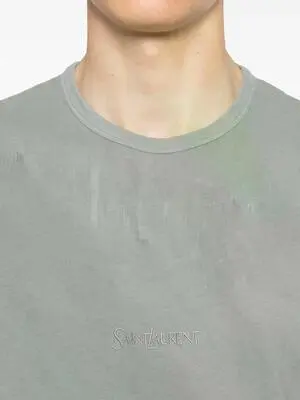 Saint Laurent Logo-detail T-shirt - Grey