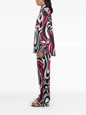 Emilio Pucci Marmo Print Silk Shirt
