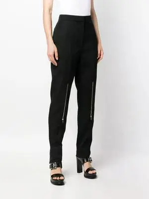 Alexander McQueen Zip-embellished Wool Trousers