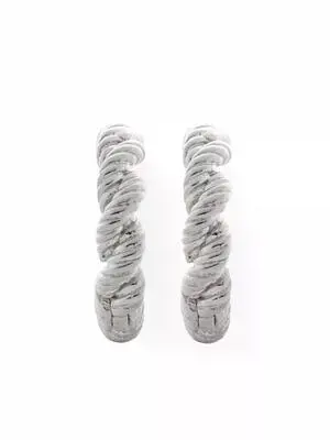 Monica Vinader Corda Huggie Earrings - Silver