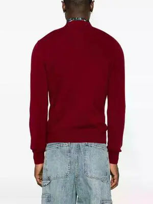 Play Comme Des Garcon Heart-patch Wool Jumper - Red