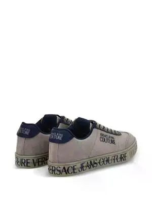 Versace Logo-print Suede Sneakers