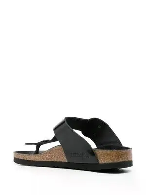 BIRKENSTOCK Gizeh Leather Sandals - Black