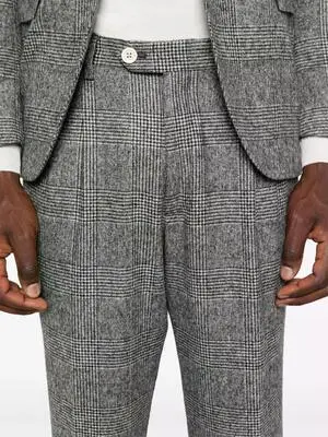 Eleventy Checkered Suit - Black