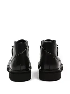 Karl Lagerfeld Leather Buckled Boots