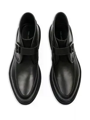 Karl Lagerfeld Leather Buckled Boots