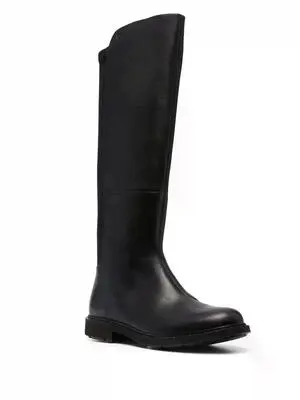 Camper Knee-length Panelled Leather Boots - Black