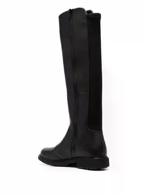 Camper Knee-length Panelled Leather Boots - Black