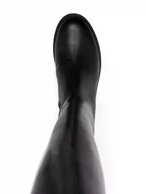 Camper Knee-length Panelled Leather Boots - Black