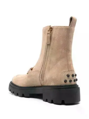 TOD'S Suede Ankle Boots - Neutrals
