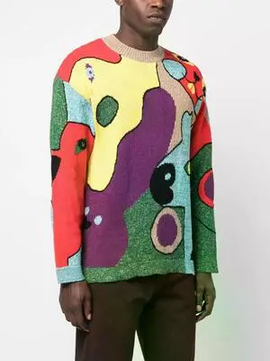 Kenzo Knitted Graphic Print Sweater