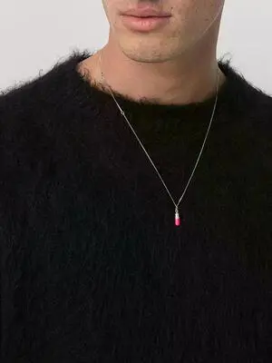 TRUE ROCKS Mini Pill Pendant Necklace - Silver