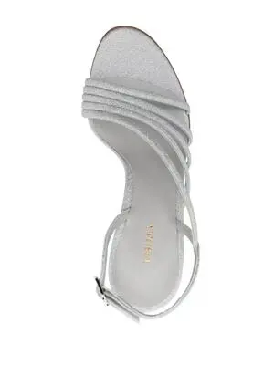 LE SILLA 115mm Metallic Leather Sandals