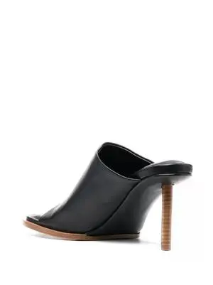 Jacquemus 90mm Les Mules Rond Carré Sandals - Black