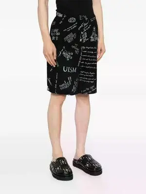 Undercover Graphic-print Wide-leg Shorts