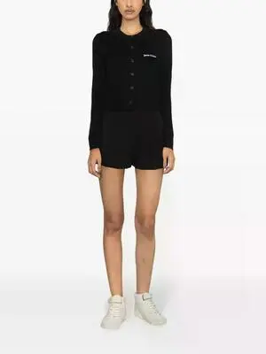 Palm Angels Logo-embroidered Cropped Cardigan