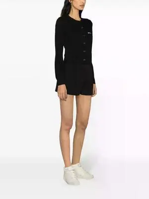 Palm Angels Logo-embroidered Cropped Cardigan