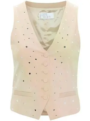 Giuseppe Di Morabito Rhinestone-embellished Twill Vest - Neutrals