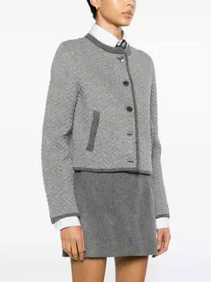 Thom Browne Herringbone 3d-knit Cardigan