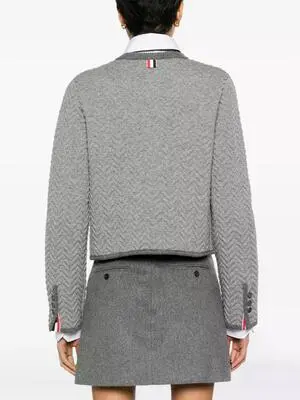 Thom Browne Herringbone 3d-knit Cardigan