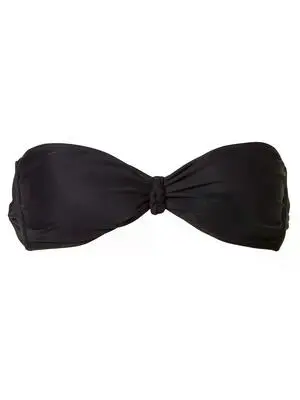 AMIR SLAMA Knotted Bandeau Bikini Top - Black