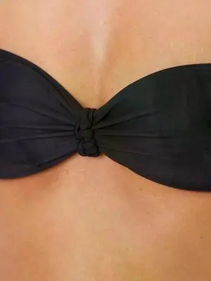 AMIR SLAMA 8941 Preto Elastodiene Bikini Top