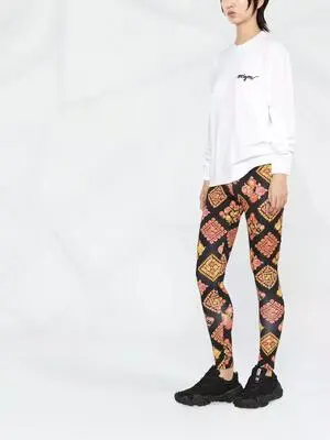 La DoubleJ Floral Check Leggings