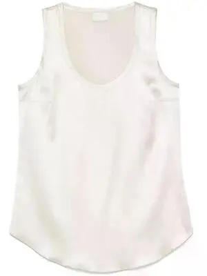Brunello Cucinelli Satin Sleeveless Top - Grey