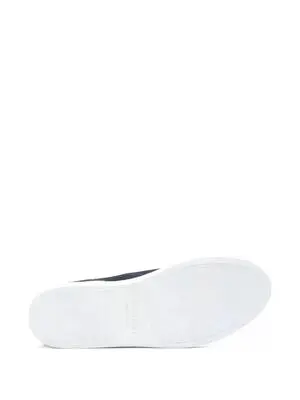 SCAROSSO Leather Slip-on High-top Sneakers - Blue