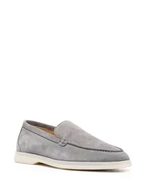 SCAROSSO Ludovica Suede Loafers - Grey