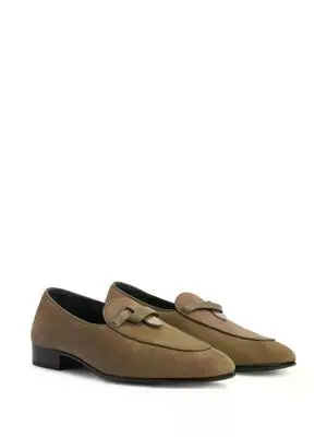 GIUSEPPE ZANOTTI Ewerton Almond-toe Suede Loafers