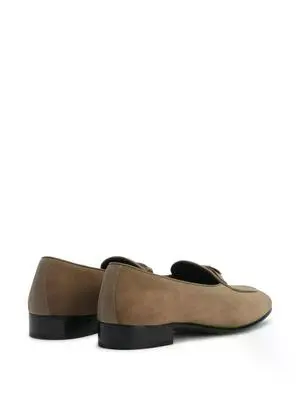 GIUSEPPE ZANOTTI Ewerton Almond-toe Suede Loafers
