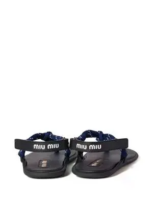 Miu Miu Rivière-cord Sandals - Blue