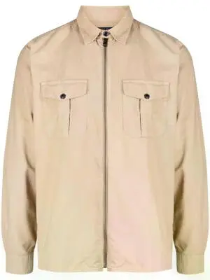 Polo Ralph Lauren Long-sleeve Cotton Zipped Shirt - Brown