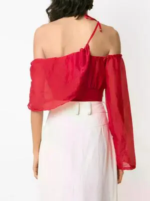 AMIR SLAMA Draped One-shoulder Bodysuit