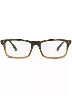 Oliver Spencer Myerson Rectangle Frame Glasses - Brown