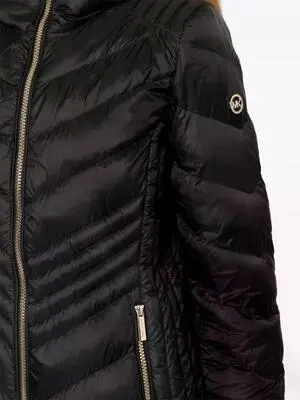 Michael Kors Chevron-quilted Hooded Jacket