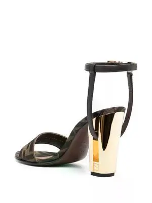 Fendi Zucca Monogram Heeled Sandals