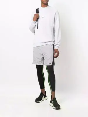 MSGM Logo-print Cotton Sweatshirt - Grey