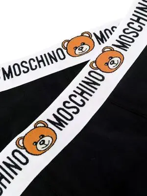 Moschino Teddy Logo Boxers - Black