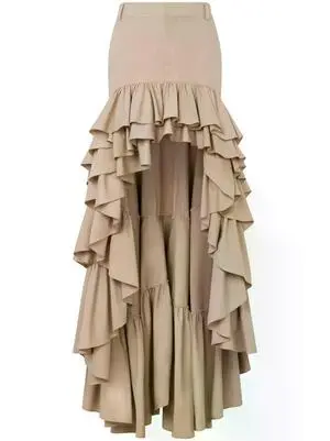 Moschino Ruffled High-low Maxi Skirt