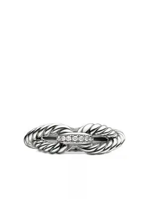 David Yurman Sterling Cable Loop Diamond Band Ring