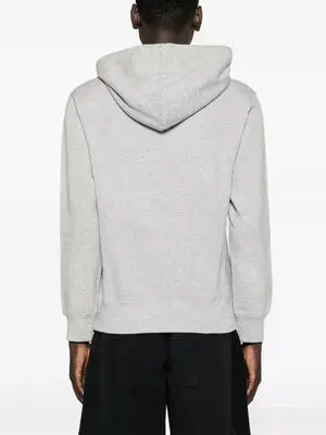 Play Comme Des Garcon Heart Motif Cotton Hoodie - Grey