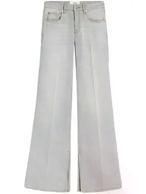 AMI Paris High-rise Wide-leg Jeans - Grey
