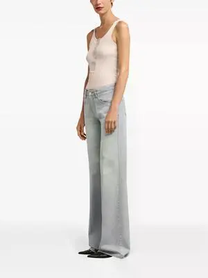 AMI Paris High-rise Wide-leg Jeans