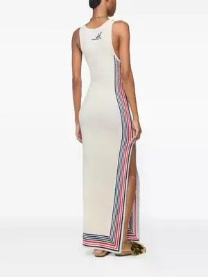 Rabanne Striped Sleeveless Maxi Dress - Neutrals